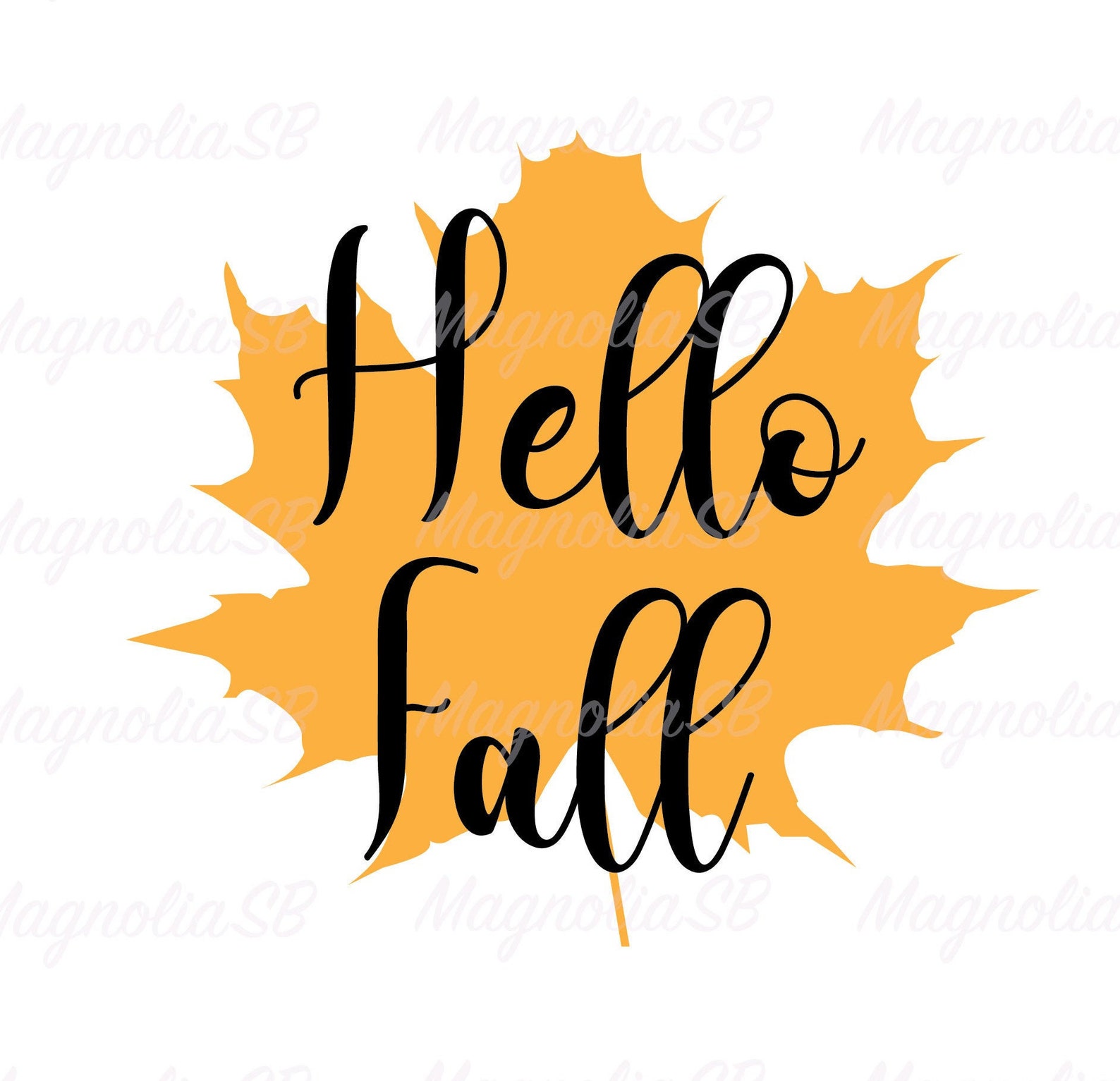 Hello Fall svg Maple Leaf SVG Fall svg Autumn svg cut file | Etsy