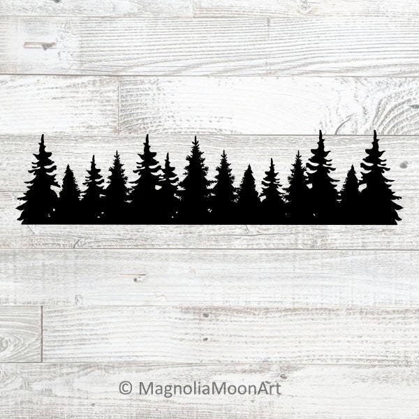 Tree Line Svg - Etsy