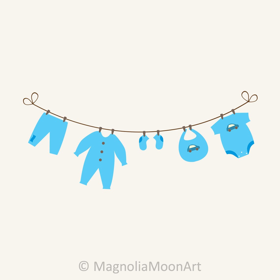 Baby Clothes Line SVG: Newborn Clip Art (digital Download) - Etsy