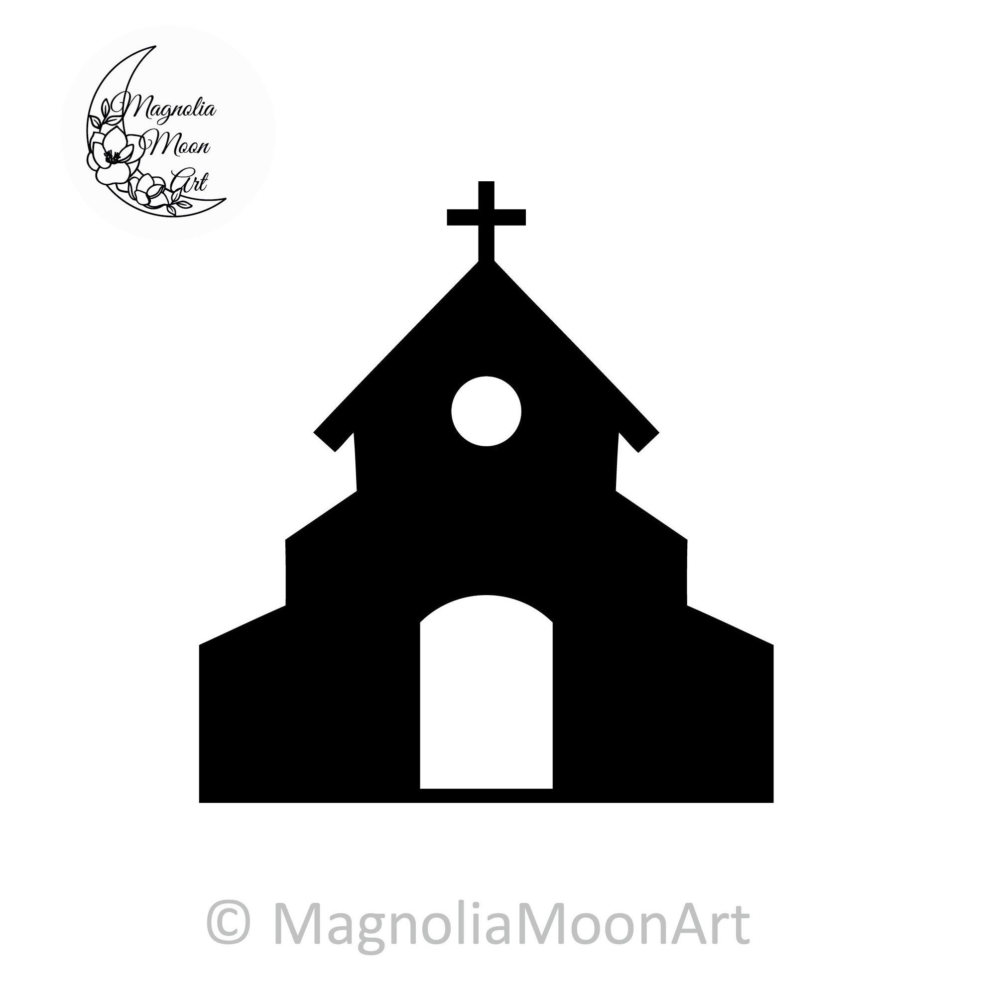 Church Building SVG DXF: Faith Silhouette Clipart (digital Download) - Etsy