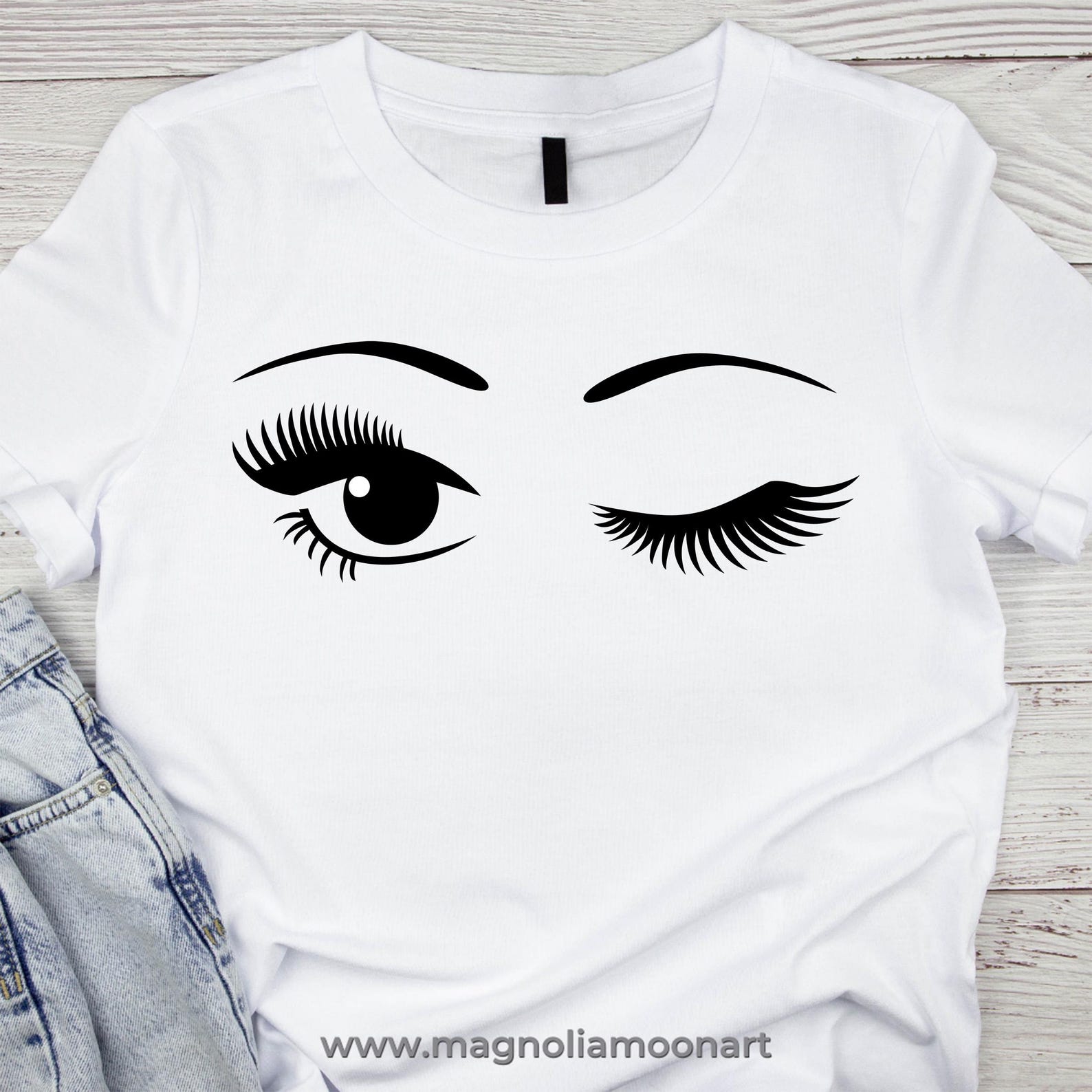 Winking Eye Lashes SVG Clipart: Beauty Salon Logo (digital Download) - Etsy