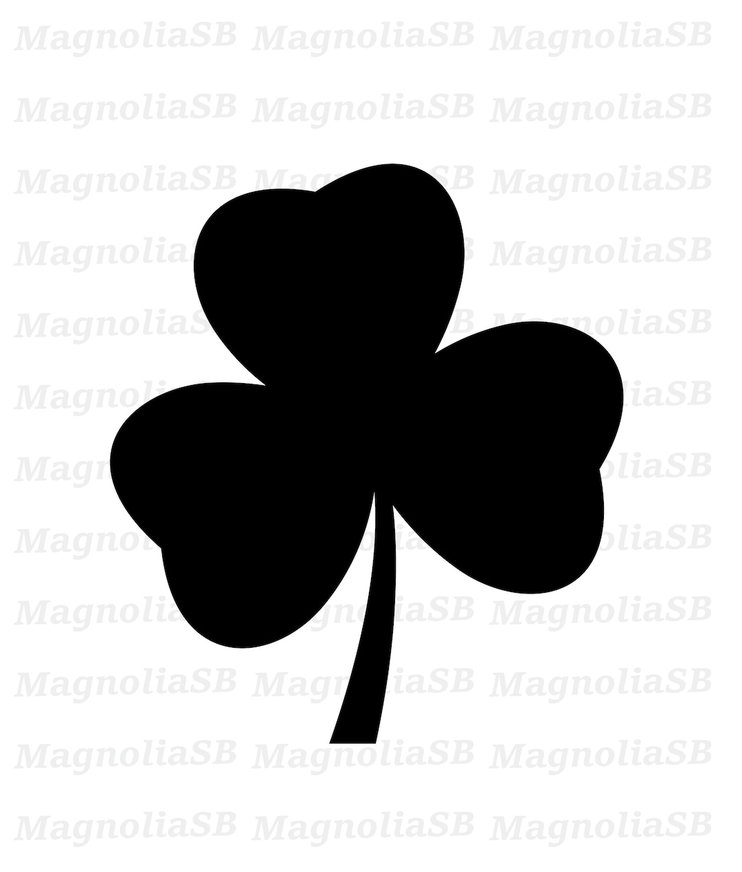 Shamrock Silhouette Svg, Shamrock Dxf, Shamrock Cut File, St. Patrick's ...