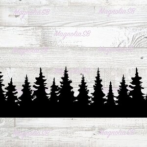 Tree Line Svg, Forest Svg, Trees Clip Art, Cut File for Cricut, Pine ...