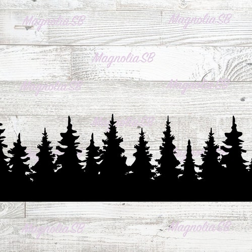 Forest Line Svg Forest Svg Trees Clip Art Cut File for - Etsy