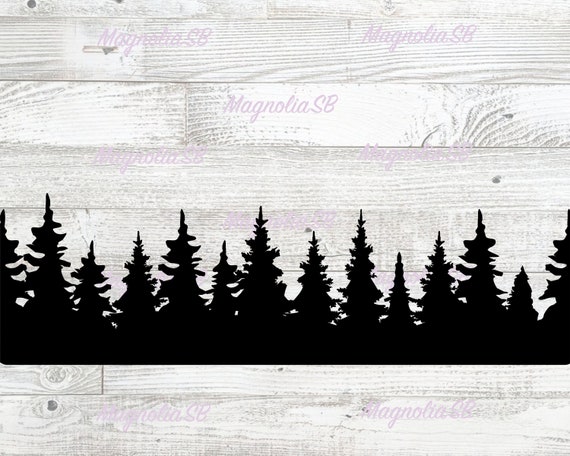 Treeline Silhouette Clip Art