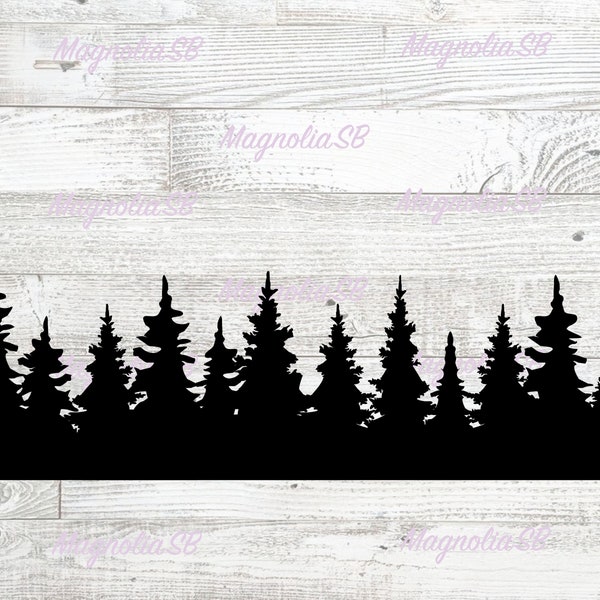 Tree Line Svg - Etsy