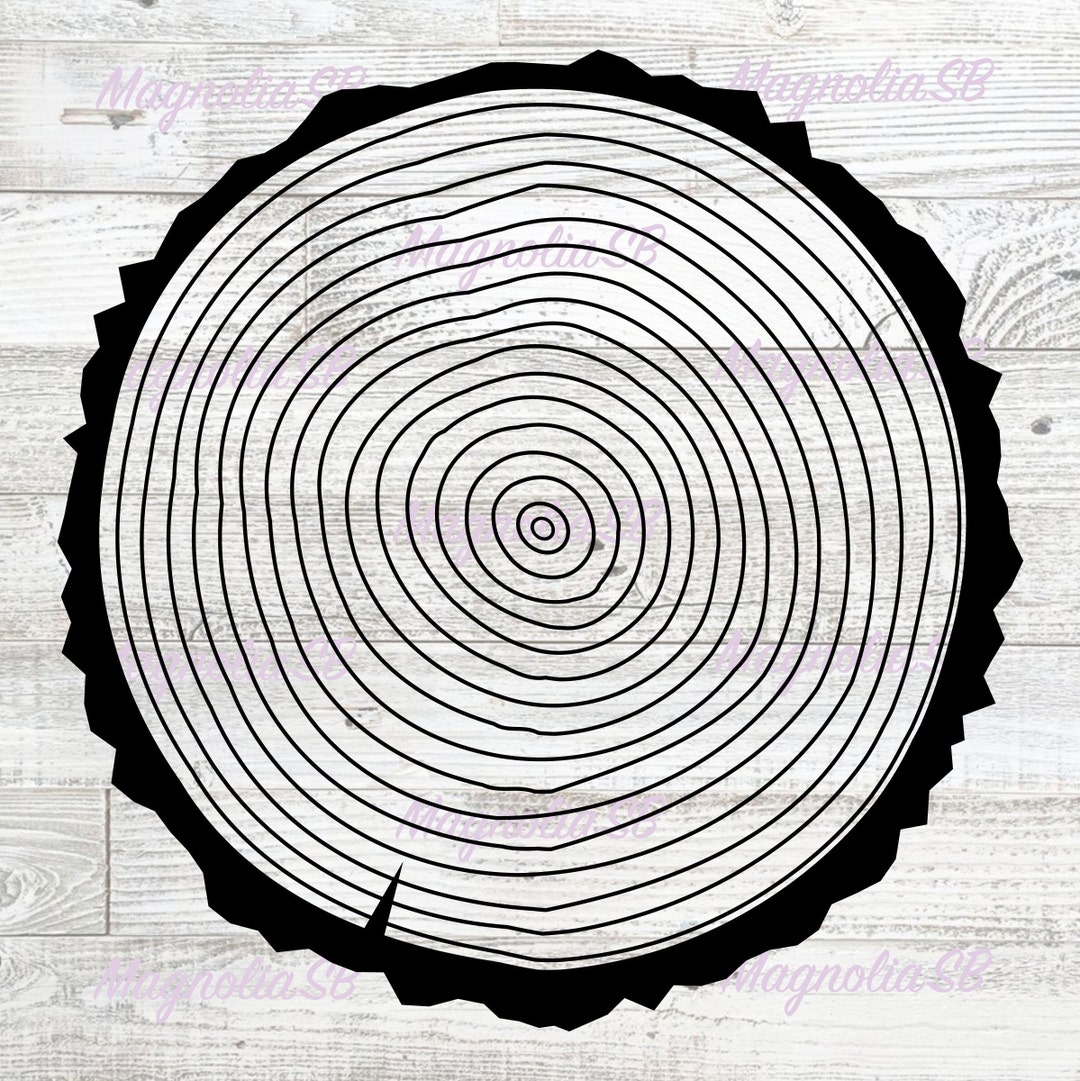 Tree Rings Silhouette Svg Tree Ring Svg Tree Cutting - Etsy