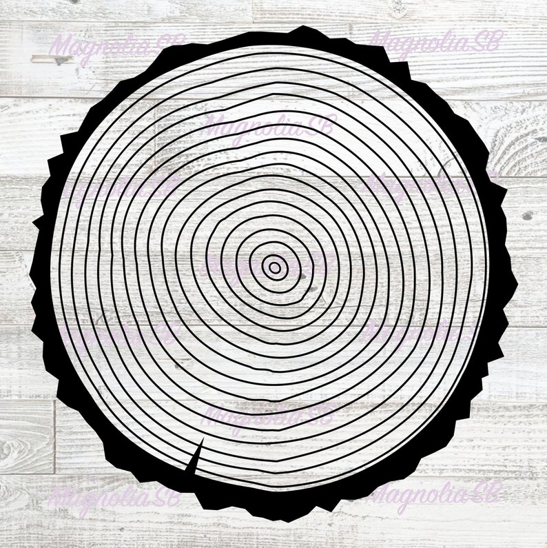 Tree Rings Silhouette Svg, Tree Ring Svg, Tree Cutting, Nature, Forest ...