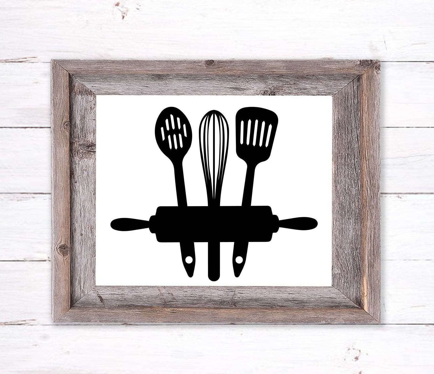 Kitchen Utensils SVG: Cooking Decor Cut File (digital Download) - Etsy