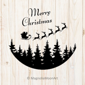 Santa Claus Bundle Svg, Reindeer Svg, Forest Svg, Christmas Svg, Cut ...