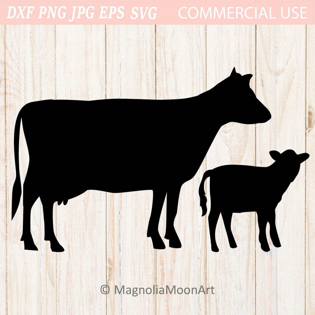 Cow and Calf SVG: Farm Animal Cut File (digital Download) - Etsy