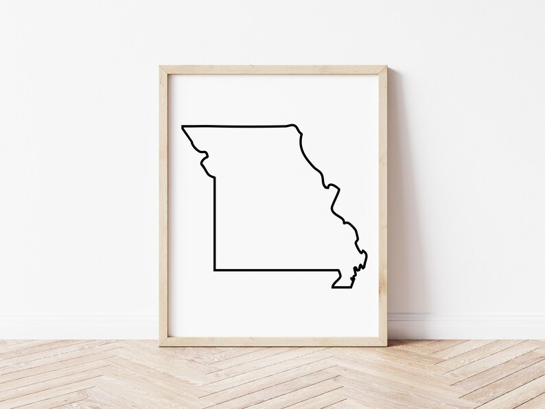 Missouri Outline SVG: Laser Cut File, Vector Map (digital Download ...