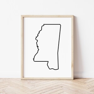 Mississippi Outline SVG: Laser Cut File, MS Vector (digital Download ...
