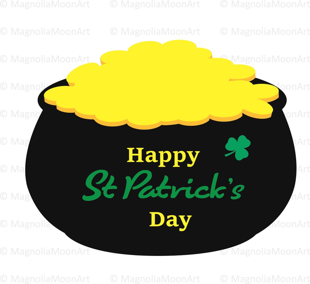 Pot of Gold SVG: St. Patrick's Day Clip Art (digital Download) - Etsy