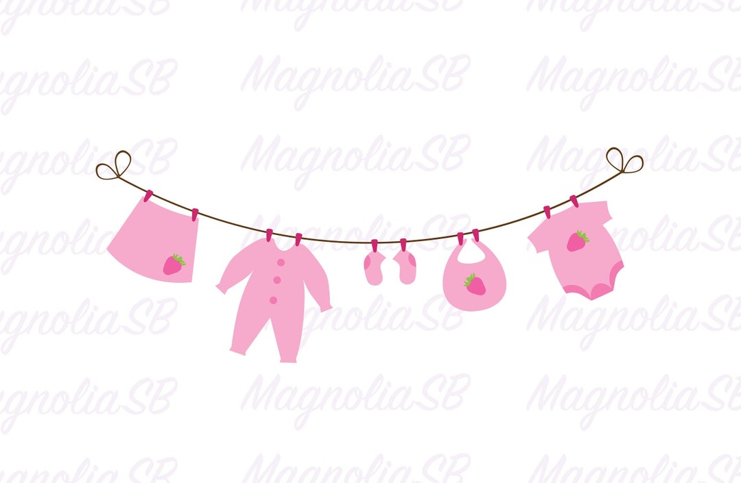 Newborn Clothes Svg, Baby Clothes Line Svg, Cut File for Cricut, Baby ...