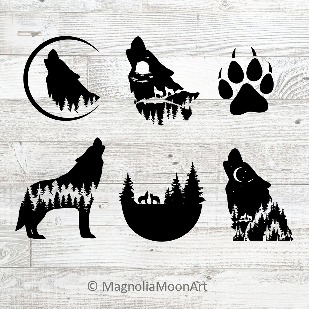 Wolf Bundle Svg, Wolf Svg, Howling Wolf Svg, Wild Animal Svg, Nature ...