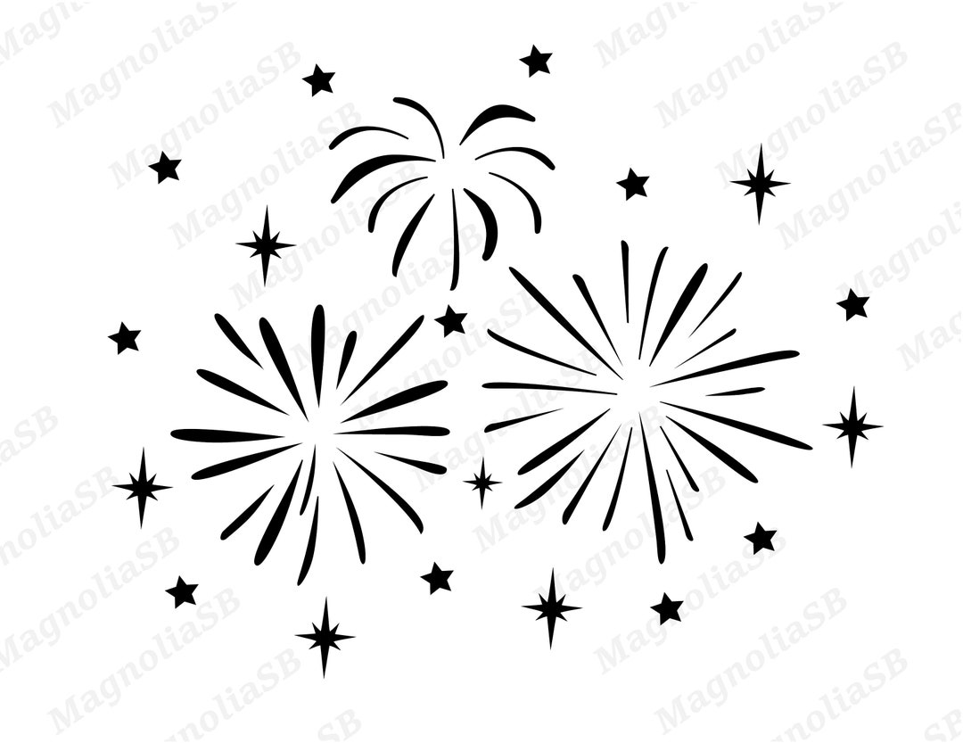 Fireworks SVG, Cut File for Cricut, PNG, Dxf, Jpg, Fireworks PNG ...