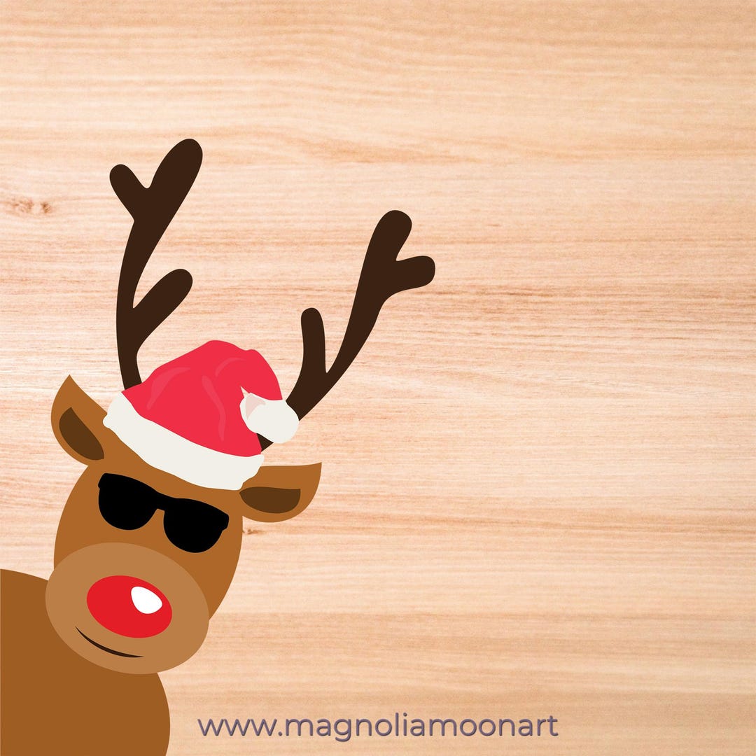 Santa Reindeer SVG: Christmas Clip Art (digital Download) - Etsy