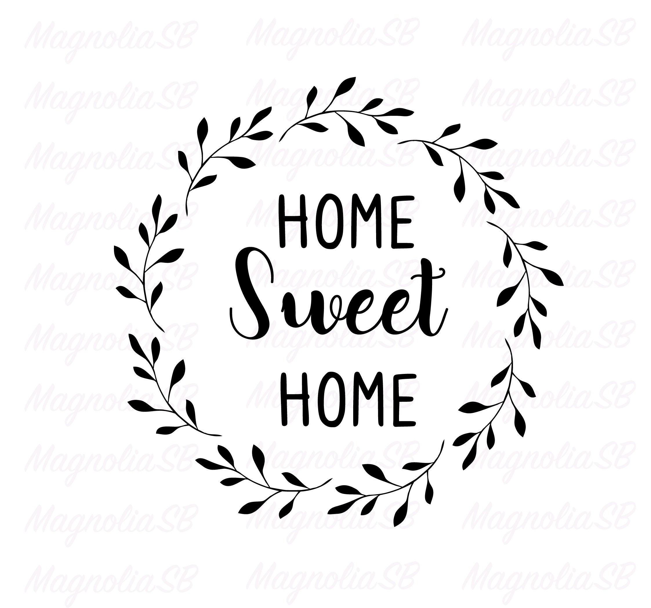 Home Sweet Home SVG DXF Home Clipart cutting Sweet Home | Etsy