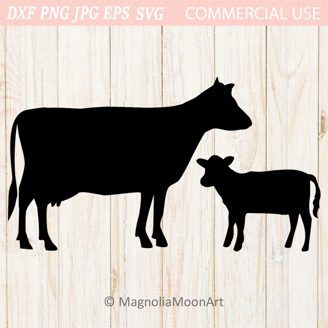 Cow and Calf SVG: Farm Animal Cut File, Shirt Design (digital) - Etsy