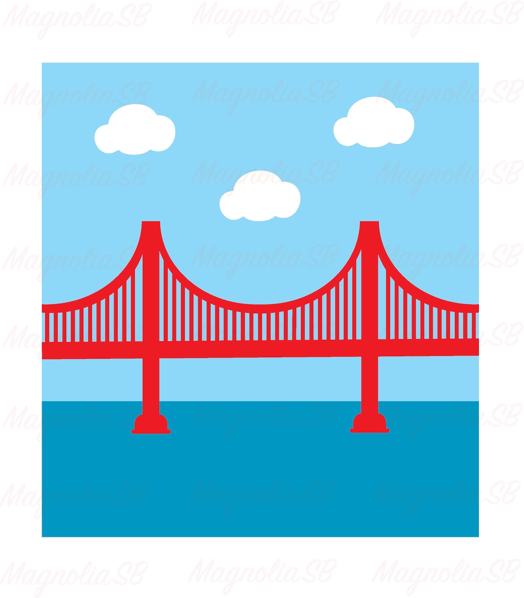 Golden Gate Bridge SVG, DXF, Bridge Clipart, Cutting, Bridge Vector ...