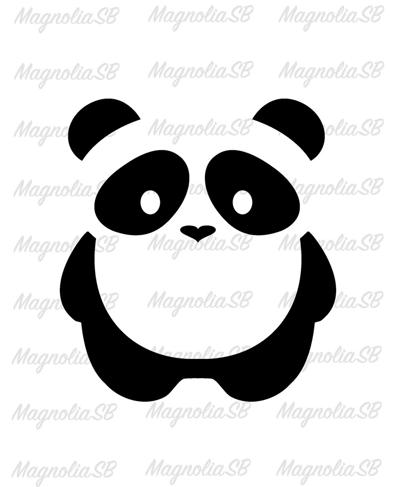 Panda SVG Panda Bear DXF Panda Clipart Cutting Vector | Etsy