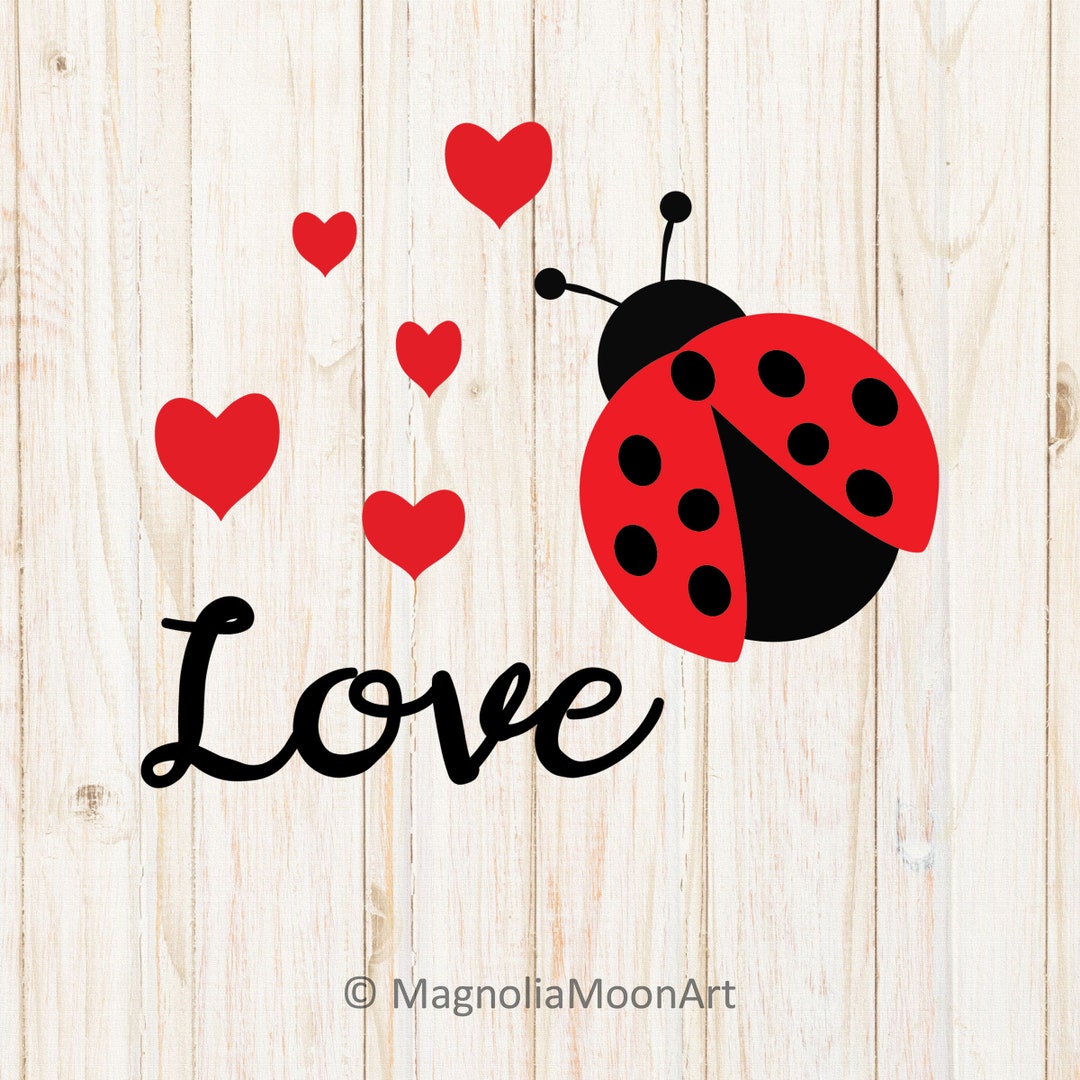 Ladybug Love Bug SVG: Valentine's Day Cut File (PNG, DXF) - Etsy
