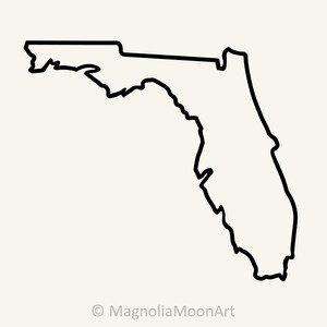 Florida Outline SVG: Laser Cut File, USA Vector (digital Download) - Etsy