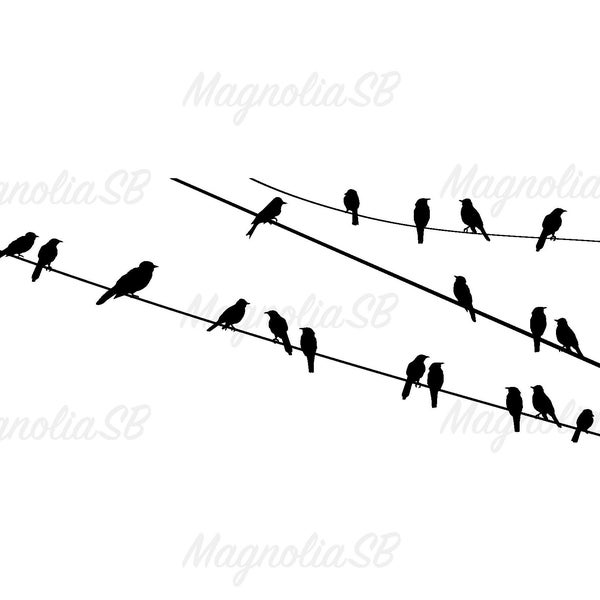 Birds on a Wire - Etsy