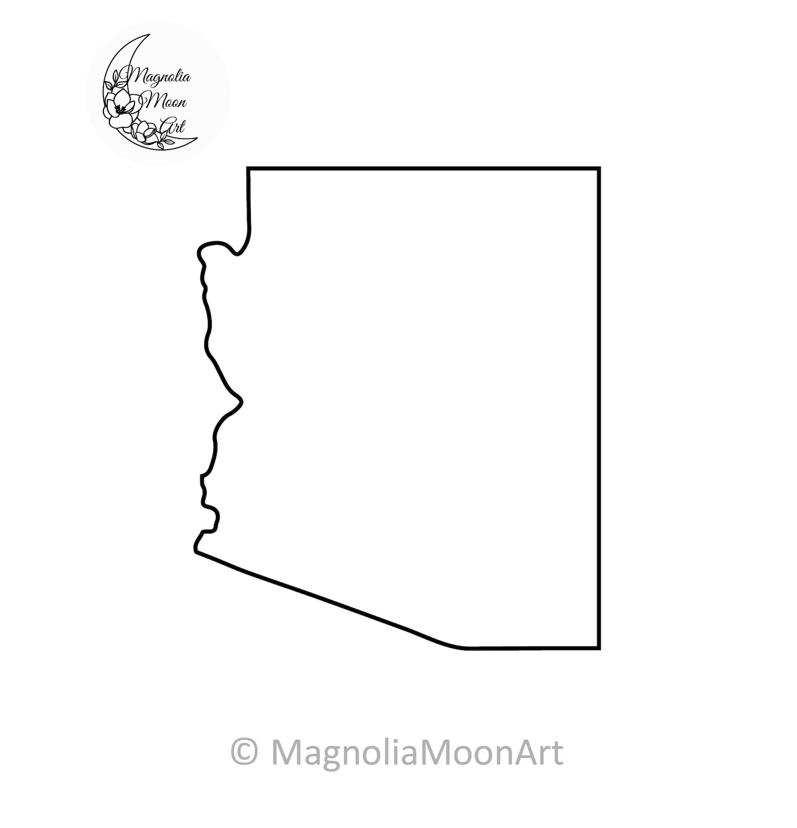 Arizona Outline SVG: Laser Cut File, Vector Map (digital Download ...