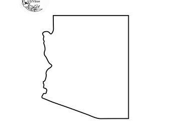 Arizona SVG File | Arizona Cut File | Arizona Map Shape Clip Art ...