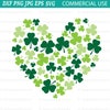 Shamrock Heart Svg, Heart Svg, Cut File for Cricut, Saint Patrick's Day ...