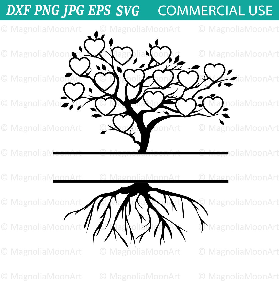 Family Tree 15 Members SVG: Reunion Cut File (digital) - Etsy