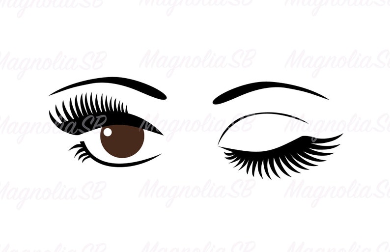 Brown Winking Eyes Svg Dxf Winking Eyes Clipart Eye Png Etsy