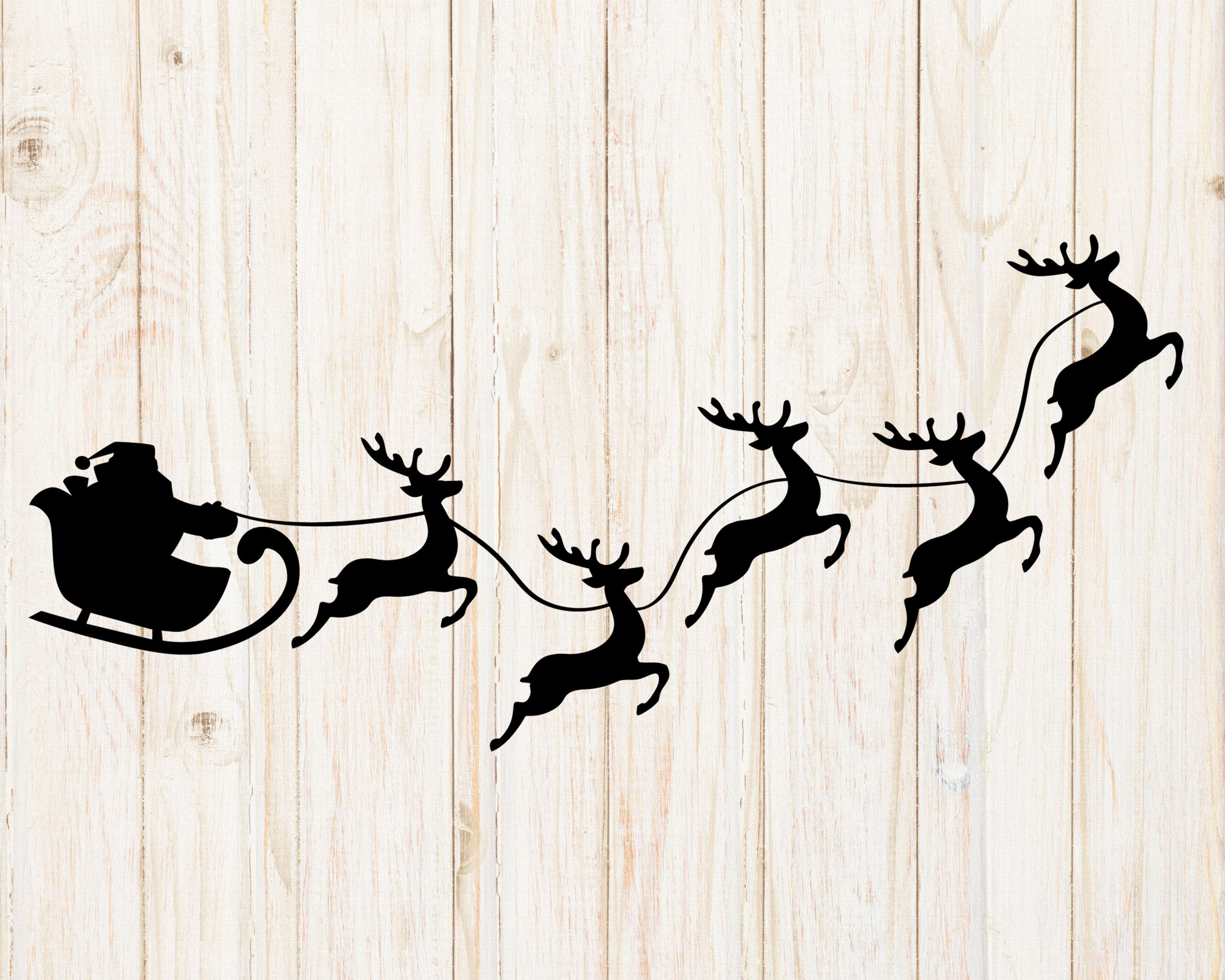 Santa Claus With Reindeer Svg Santa Svg Deer Svg Cut File - Etsy