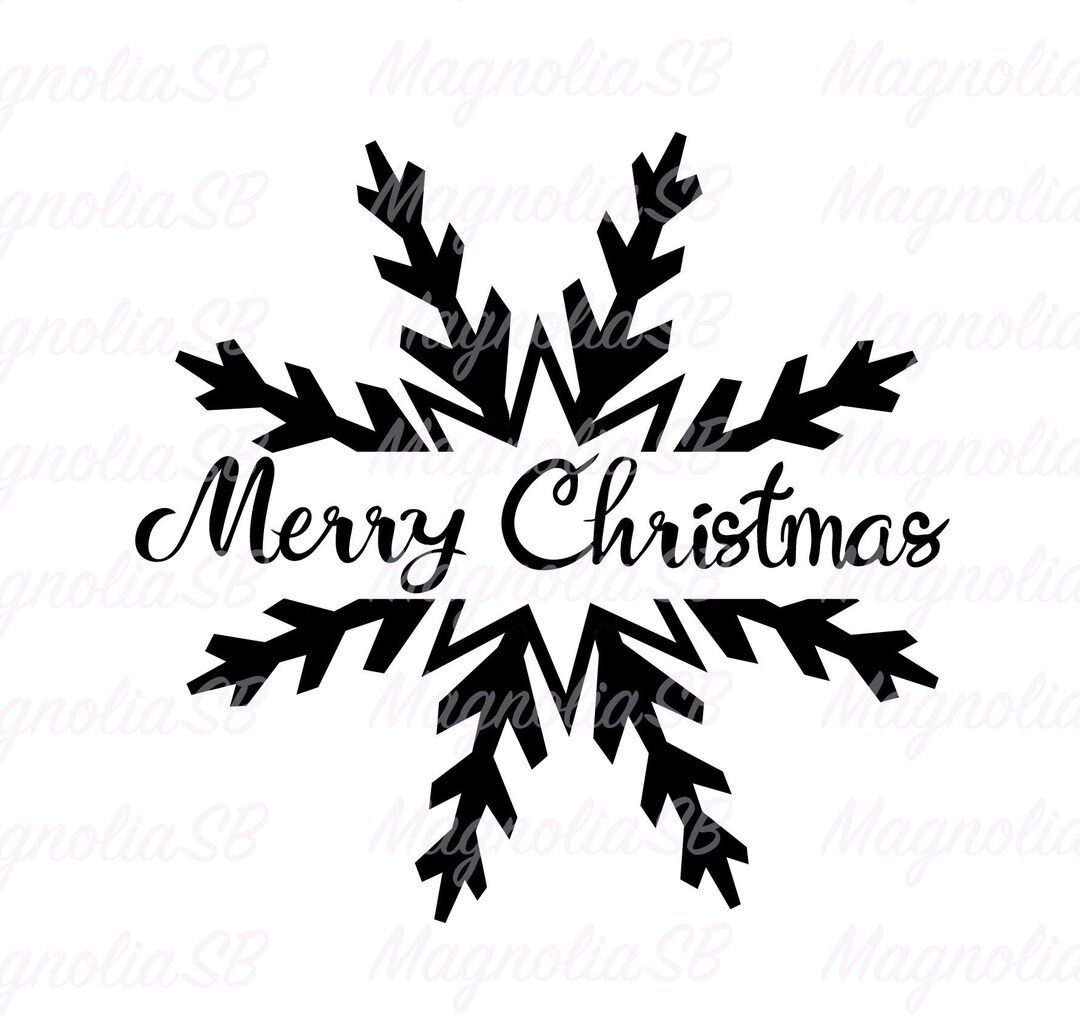 Snowflake SVG Merry Christmas Svg Cut File for Cricut - Etsy