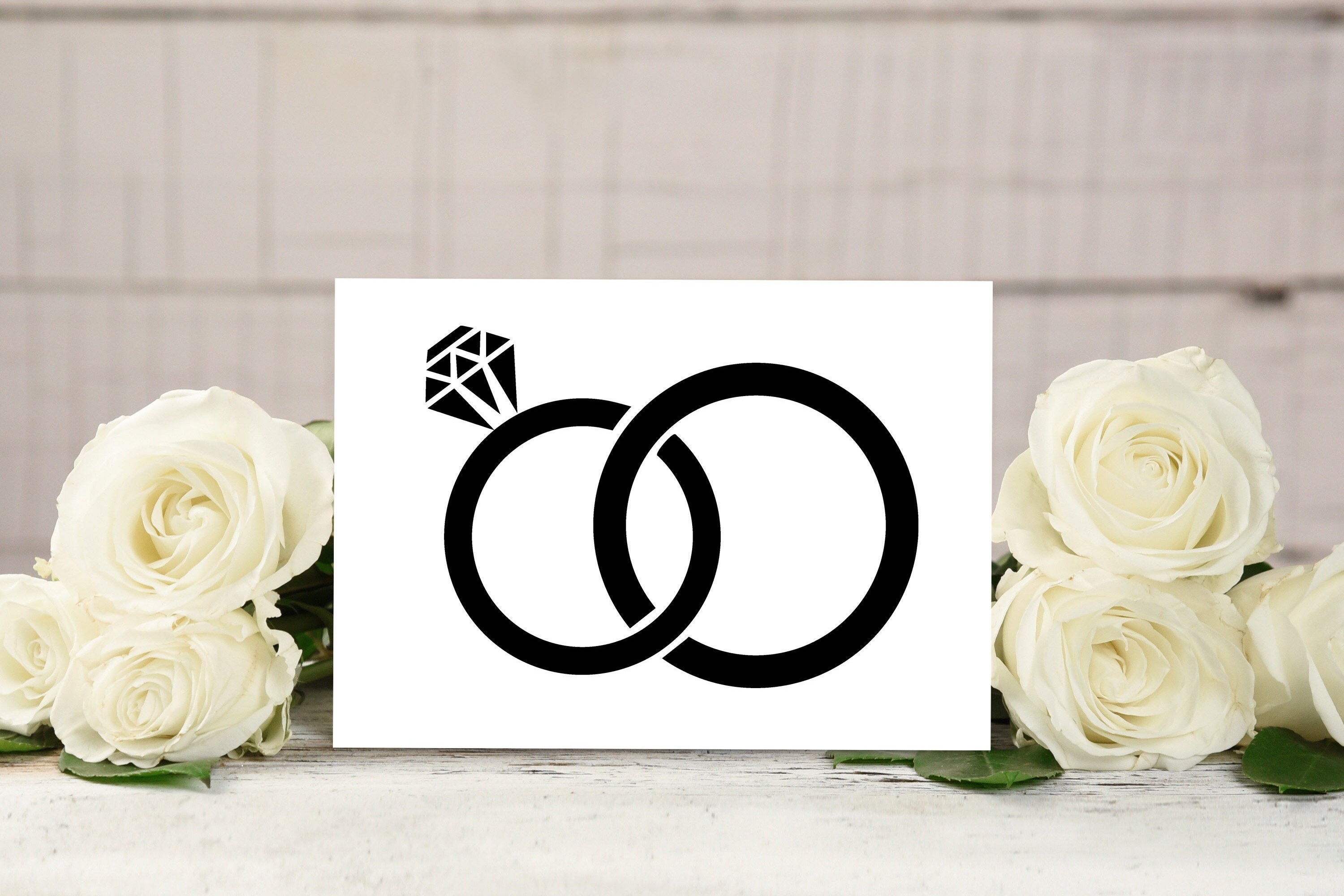 Wedding Rings SVG, Rings DXF, Wedding Rings Clipart, Ring File, Cutting ...
