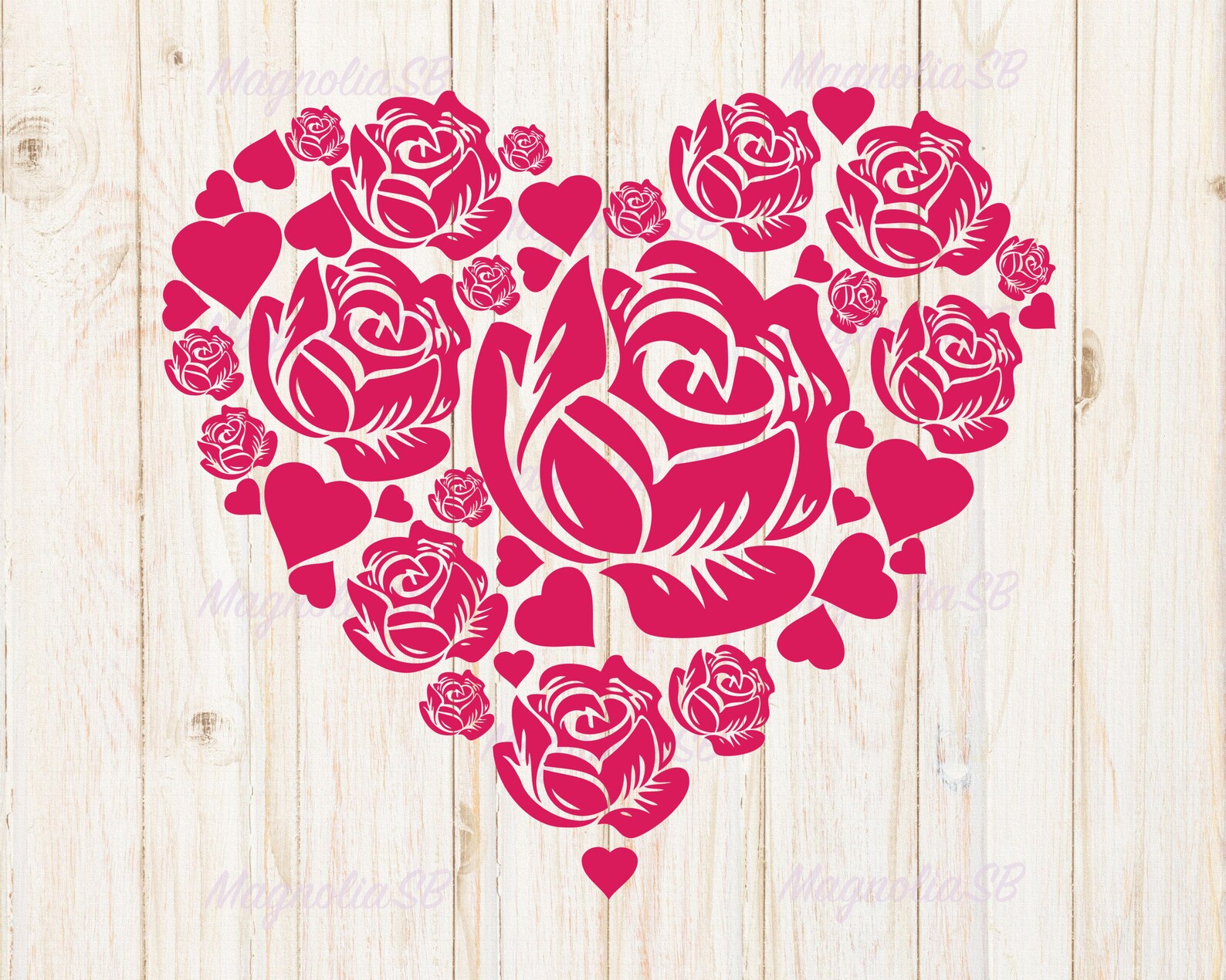 Rose Heart Svg Heart Clip Art Cut File for Cricut - Etsy UK