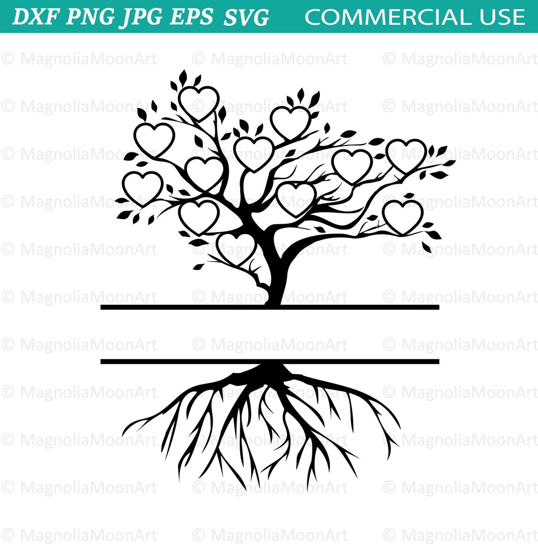 Family Tree 12 Members SVG: Reunion Cut File (digital) - Etsy