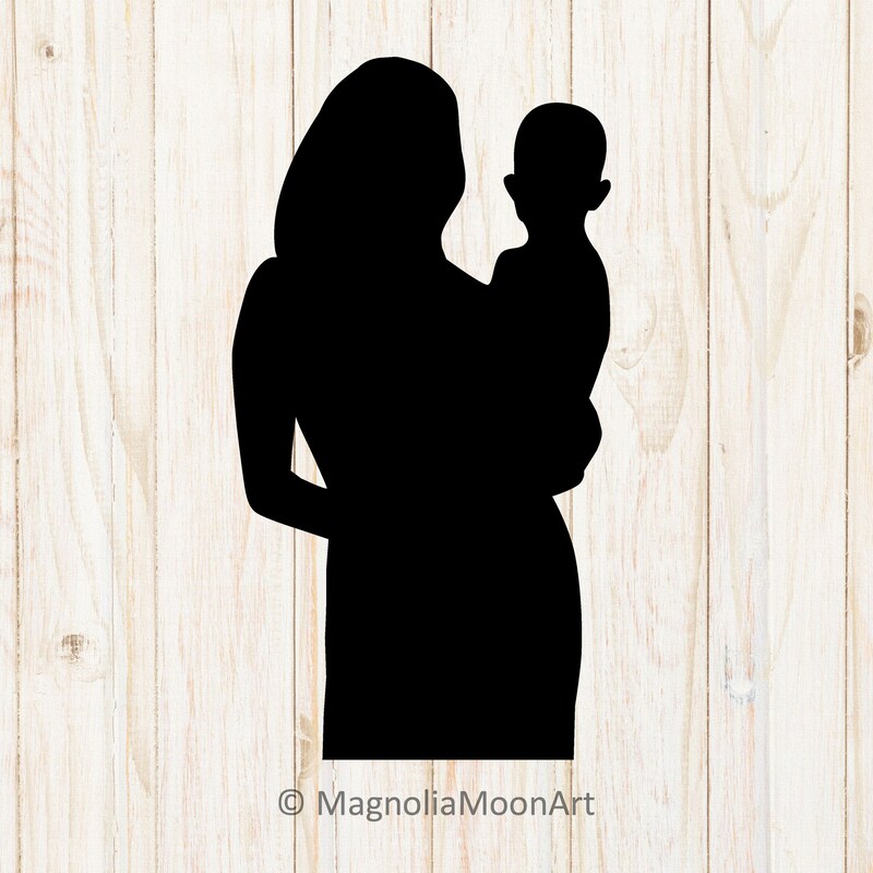 Mother and Child Svg - Etsy