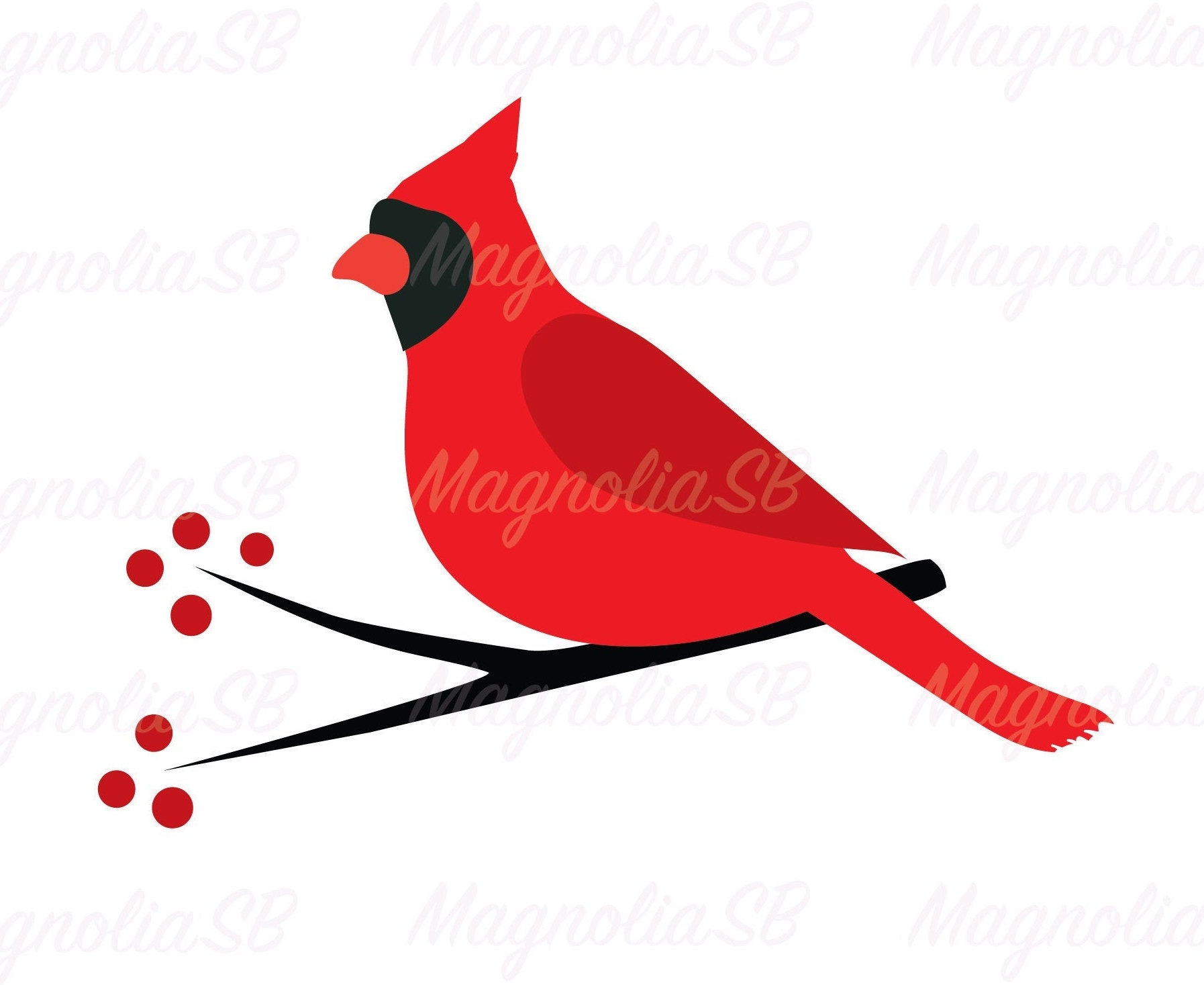 Cardinal Bird SVG DXF Cardinal PNG Bird Silhouette | Etsy