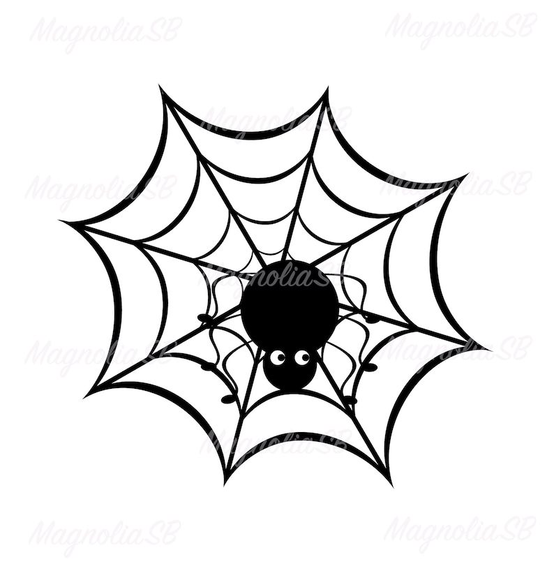 Funny Spider With Spider Web SVG Funny Spider DXF Spider | Etsy