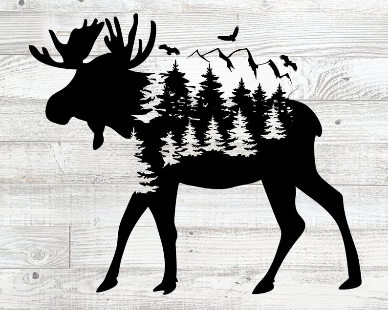 Moose Svg Forest Svg Fantasy Moose Svg Cut File for Cricut - Etsy