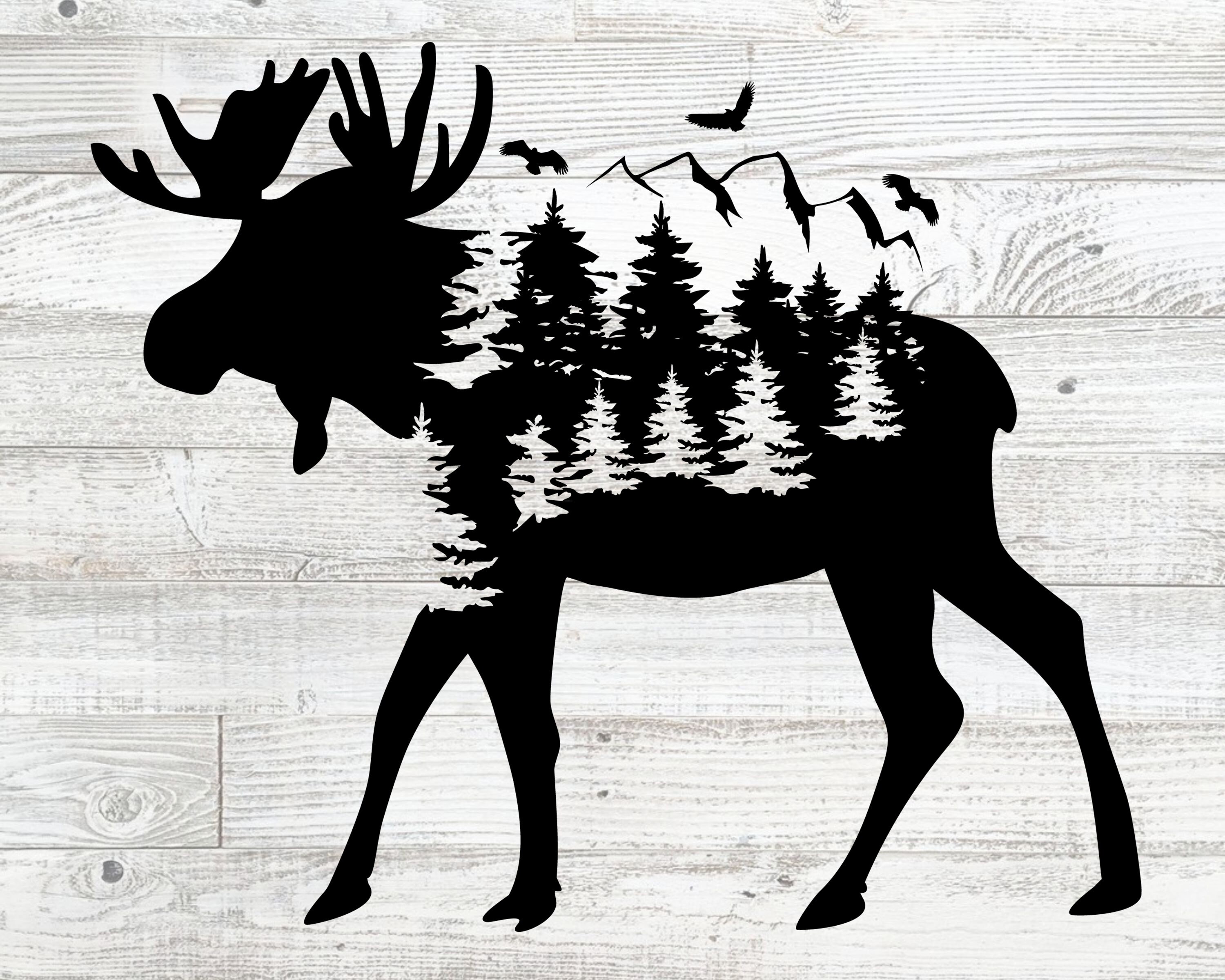 Moose Svg Forest Svg Fantasy Moose Svg Cut File for Cricut - Etsy Australia