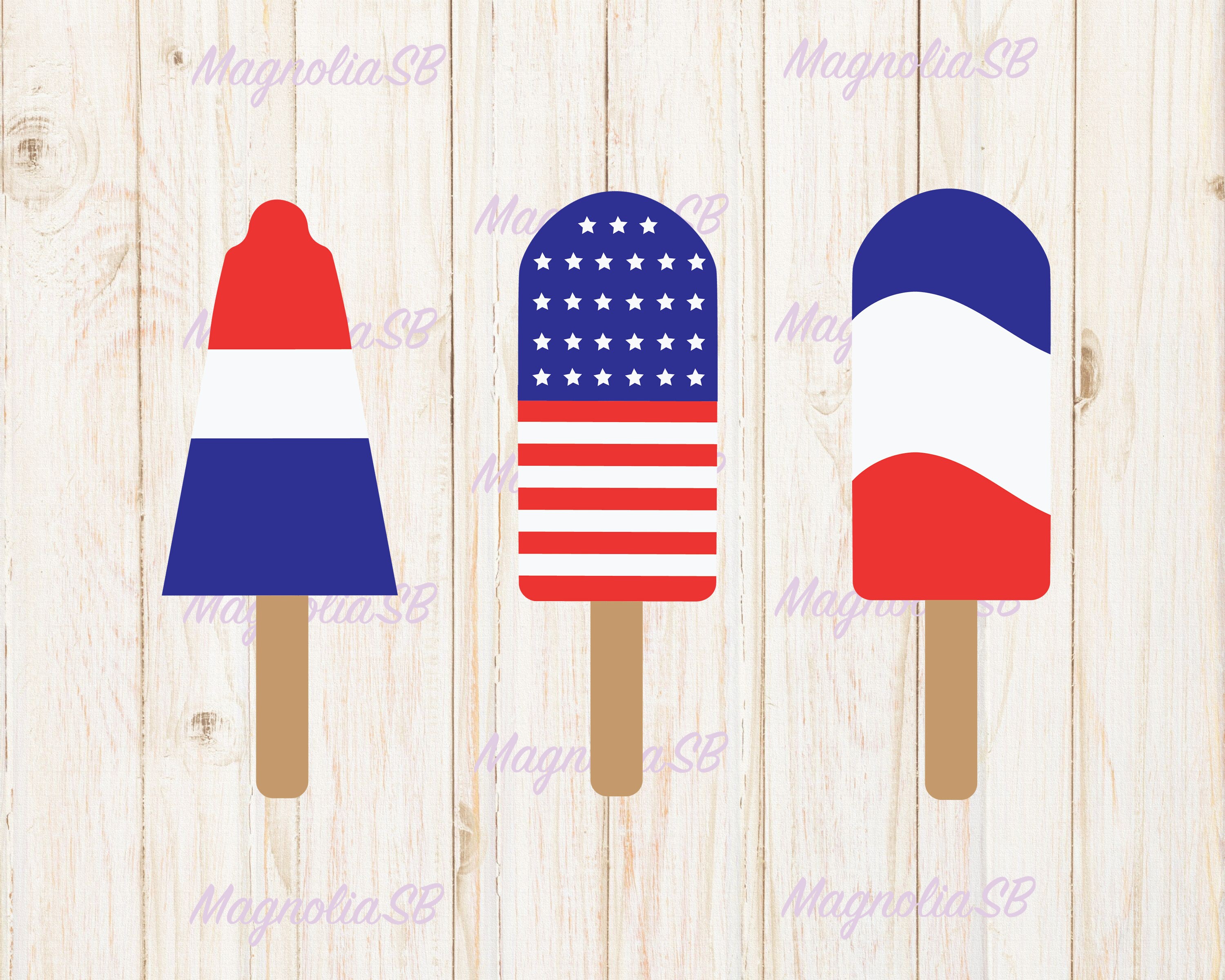 Patriotic Popsicles svg popsicle svg America svg desert | Etsy