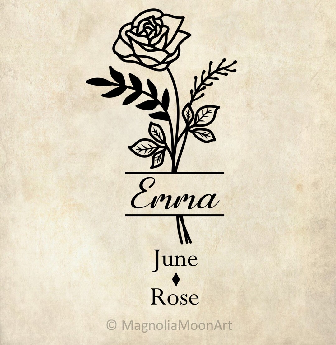 Birth Month Flower Frame Svg Birth Month Flower Bouquet Cut File for ...