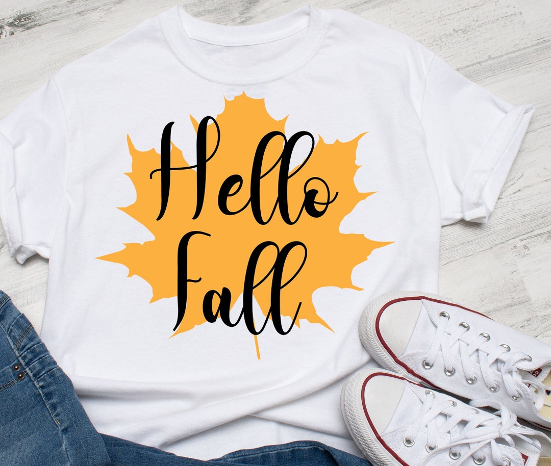 Hello Fall Svg Maple Leaf SVG Fall Svg Autumn Svg Cut File - Etsy