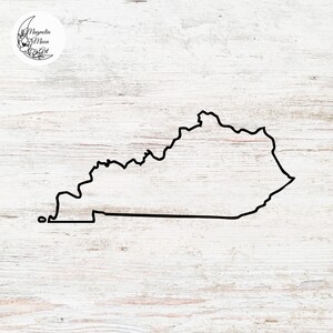 Kentucky Outline SVG File | Kentucky Cut File | DXF File for Laser Cut ...