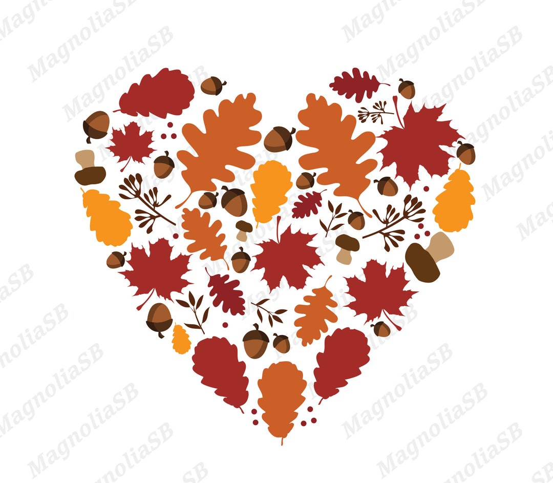 Fall Heart svg Autumn Heart svg Fall svg autumn svg - Etsy France