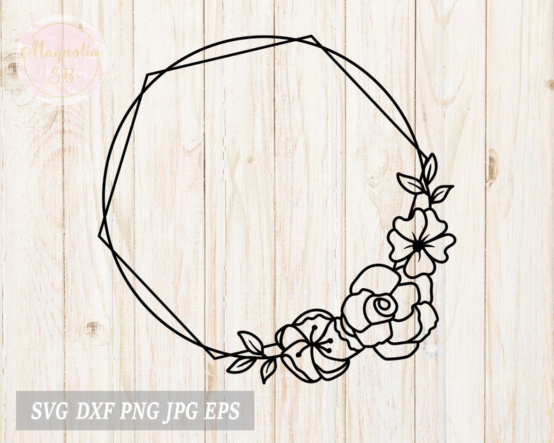 Flower Frame Svg Floral Frame Svg Rose Frame Svg Flower - Etsy